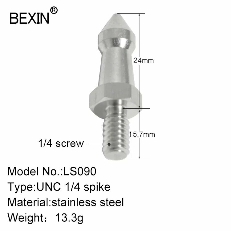 Штатив BEXIN 1/4" UNC Spike LS090, нержавеющая сталь
