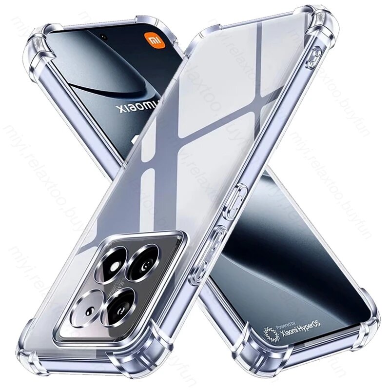 Прозрачный тонкий мягкий защитный чехол из ТПУ для Xiaomi 14T, 15T, 17T Pro 5G For Xiaomi 17T Pro
