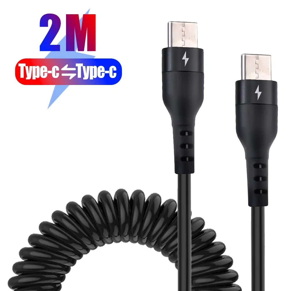 Кабель Type-C Type-C 2M, черный