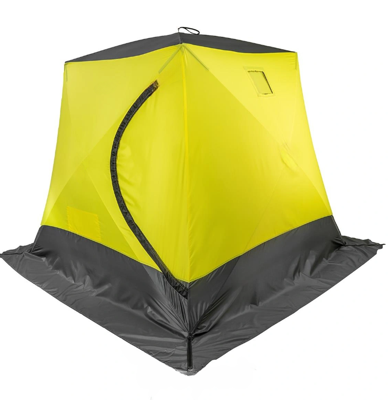 Палатка зимняя Куб-3 желтый/серый (HS-WFSC-210YG) Helios