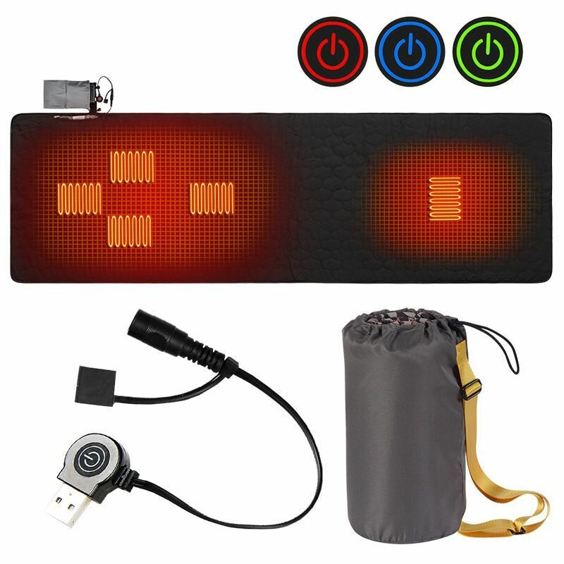 USB коврик для сна с подогревом 3-позиционный регулируемый матрас с подогревом 5 мест для кемпинга
