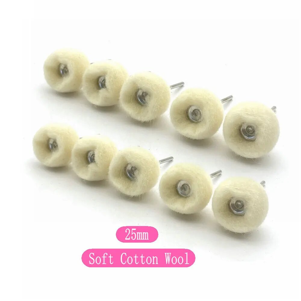 Полировальные круги 25mm Soft Cotton Wool, 10 шт.