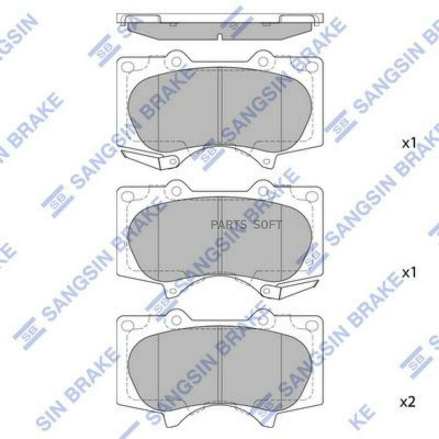SP2033SD SANGSIN BRAKE Колодки тормозные TOYOTA LC 120 4.0/3.0D/MITSUBISHI PAJERO 06> передние Hi-Q SEVERE DUTY