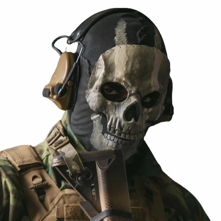Балаклава-маска Череп Гоуст Ghost из Call of Duty "череп и призрак", маска для шлема-ROMIKY