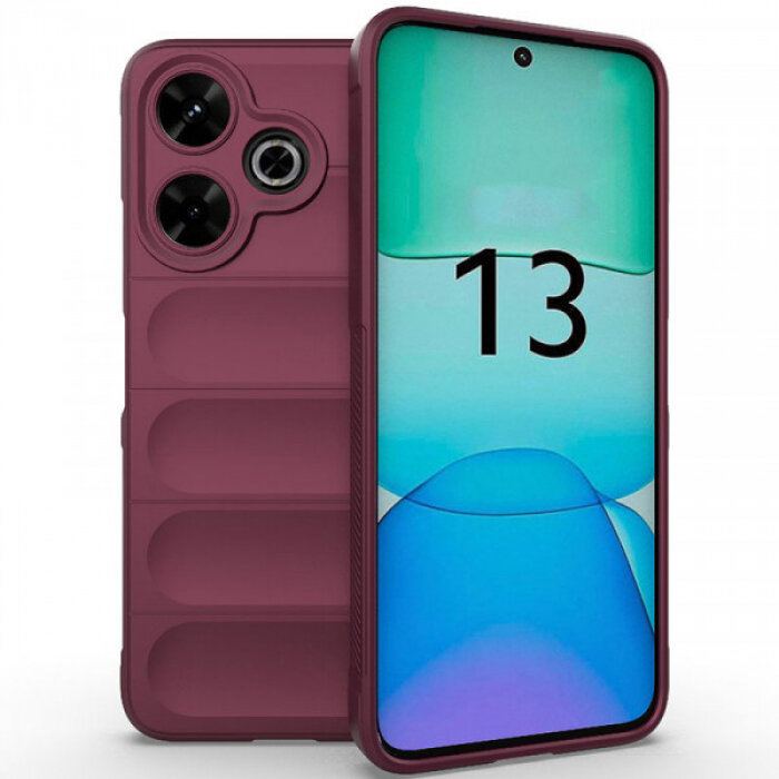 Flex Silicone Противоударный чехол для Xiaomi Redmi 13 4G / Poco M6 4G / Note 13R 5G с защитой камеры и микрофиброй