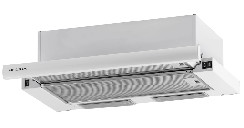 Вытяжка телескопическая Krona Kamilla 600 Supernova W, 485 куб. м/час, ширина 60 см, белый, Турция