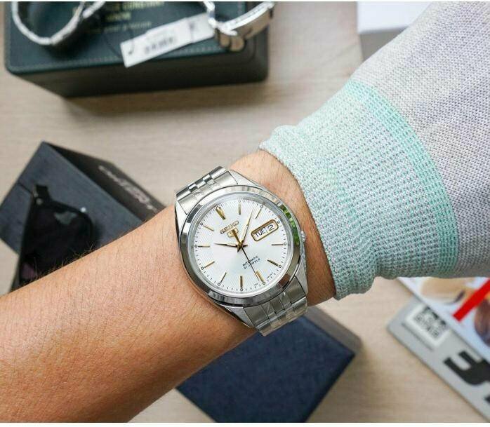 Наручные часы SEIKO SEIKO 5, белый/серебристый — фото 1