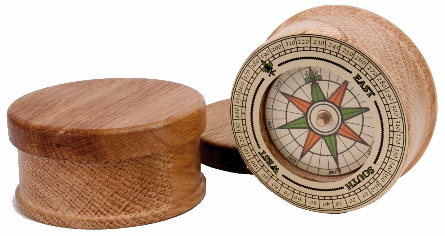 Морской компас Hemisferium диам 6,3 Н 3,4 см, бронза