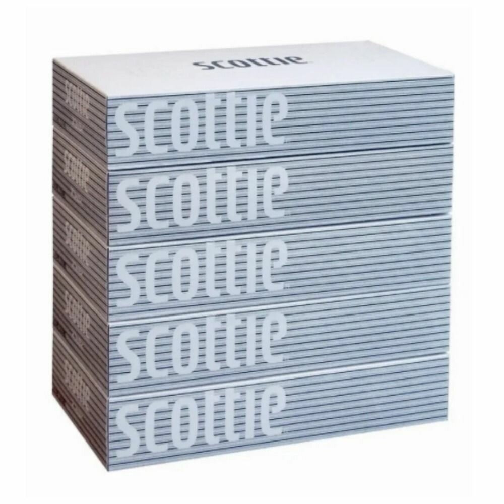 Scottie Салфетки Crecia Scottie двухслойные, 200 шт, 5 коробок