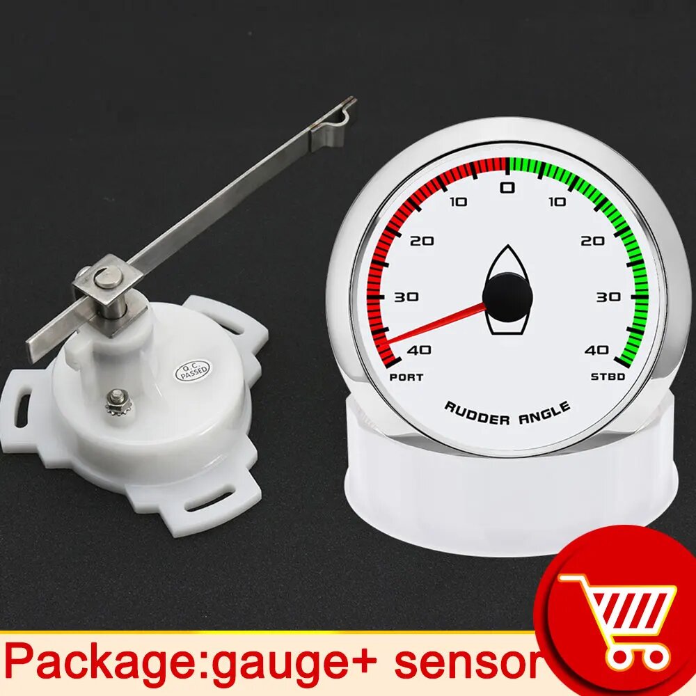 85 мм индикатор положения морского руля для 0-190 Ом, датчик надевания руля 12 В/24 В для яхты, автомобиля, датчик угла руля по индивидуальному заказу gauge and sensor