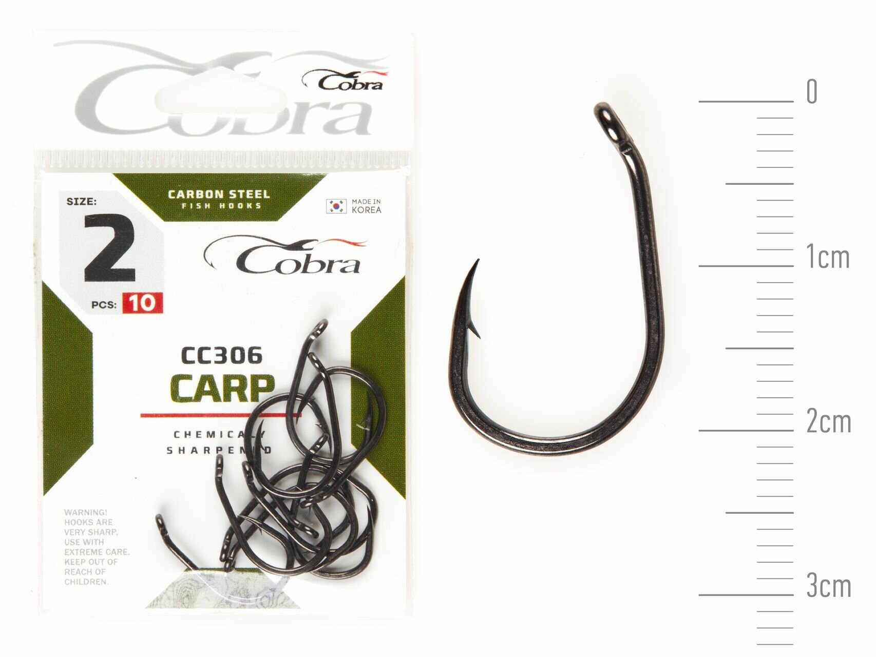 Крючки Cobra CARP KOI сер. CC306 разм. 002 10шт. ++