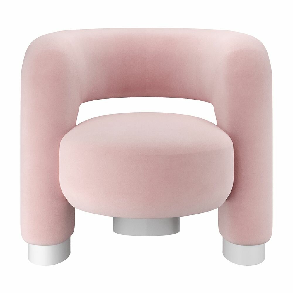 Кресло PECOLA, 820х800х740, белый бледно розовый