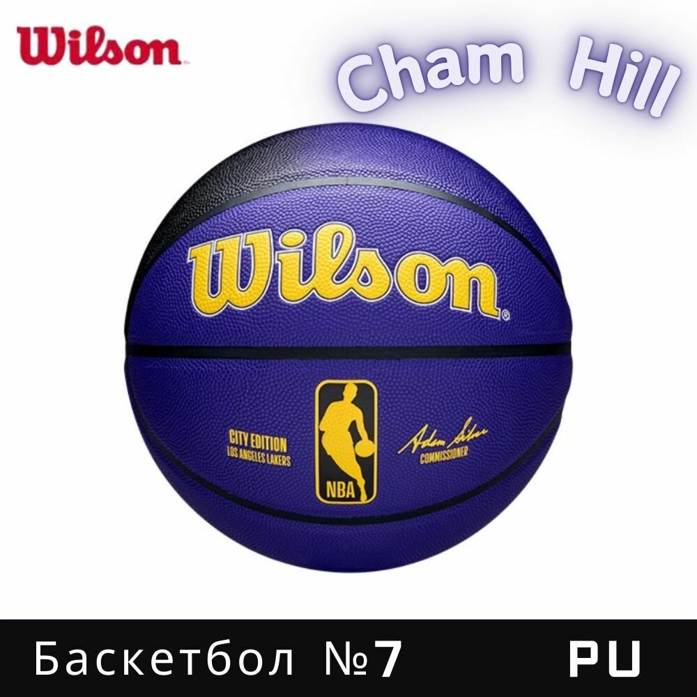 Мяч баскетбольный Wilson 2024 NBA TEAM CITY COLLECTOR LA LAKERS WZ4033814XB7 размер 7