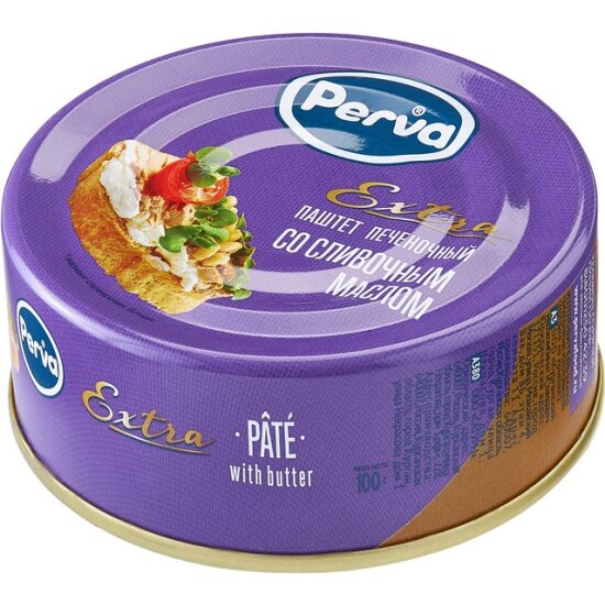 Паштет Perva Extra печеночный со сливочным маслом 100 г