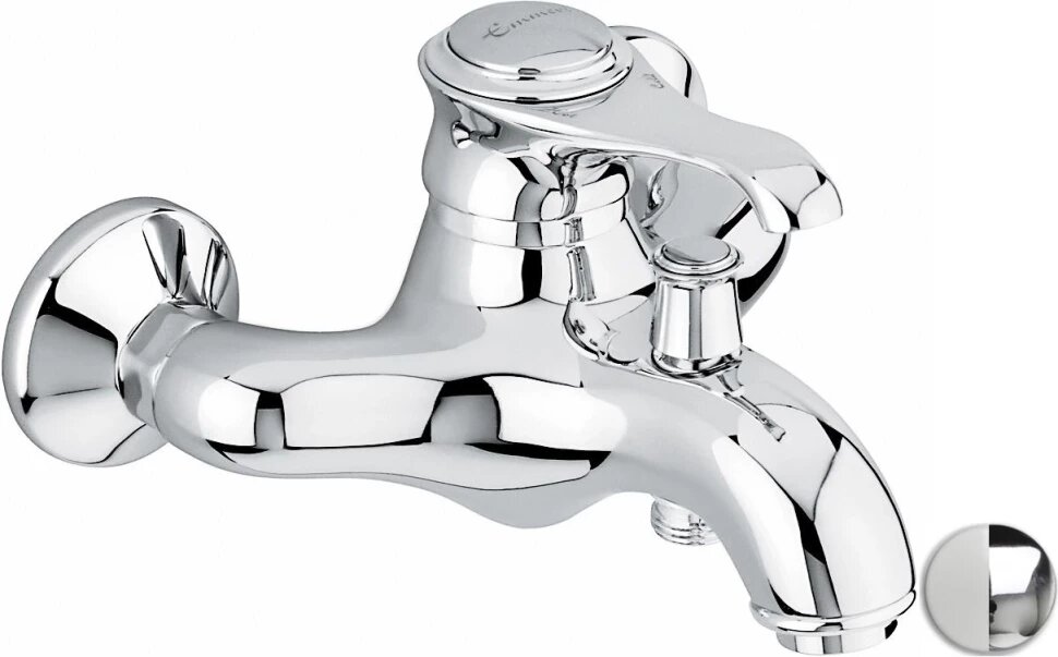 Смеситель для ванны Emmevi Tiffany 6001/BIO хром/белый матовый