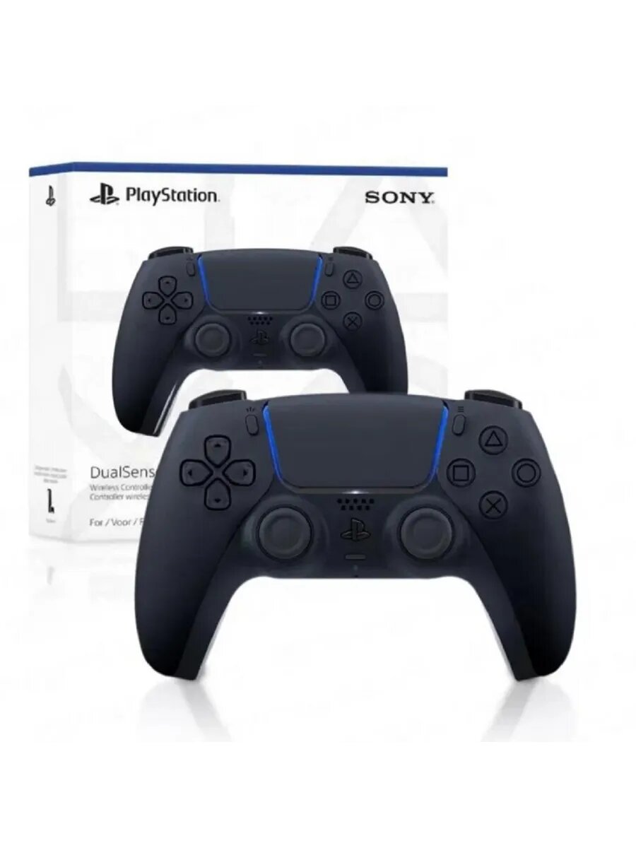 Геймпад DualSense для PS5, беспроводное подключение,16 кнопок, черный. — фото 1