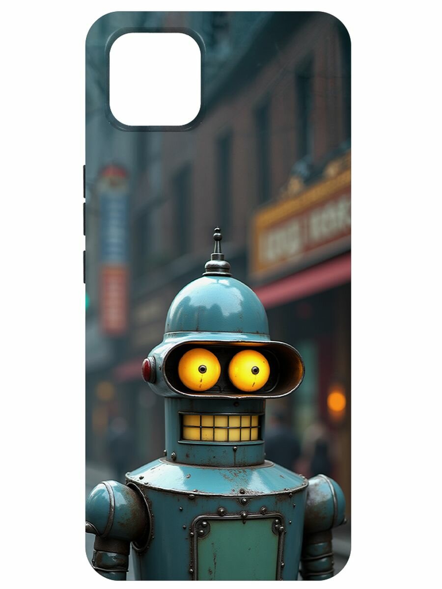 Чехол-накладка Krutoff Soft Case Футурама: Бендер 3D для Wiko T10 черный