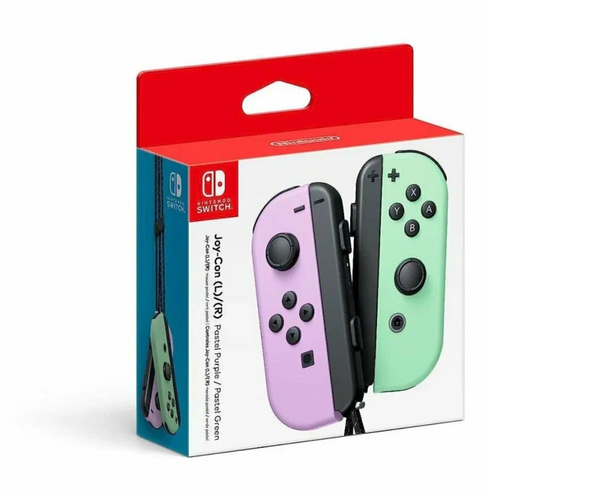 Геймпад Joy-Con, для Nintendo Switch и PlayStation, постельно-розовый/постельно-зеленый) (Switch original) , 2 шт HLDZ