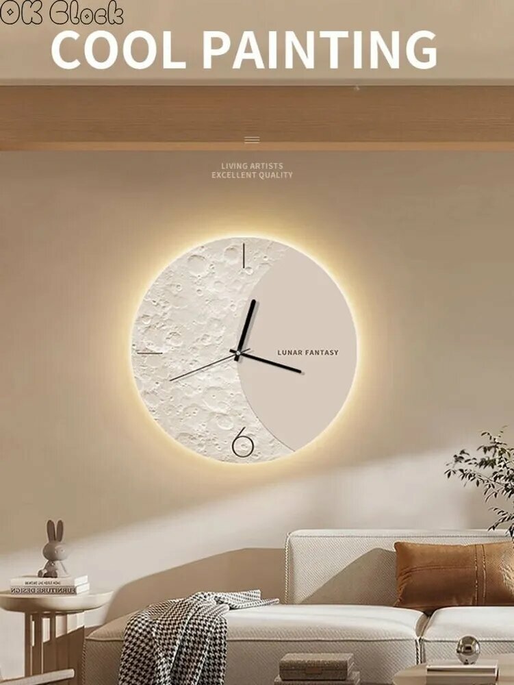 OFC Настенные часы "Луна", 30 см х 30 см