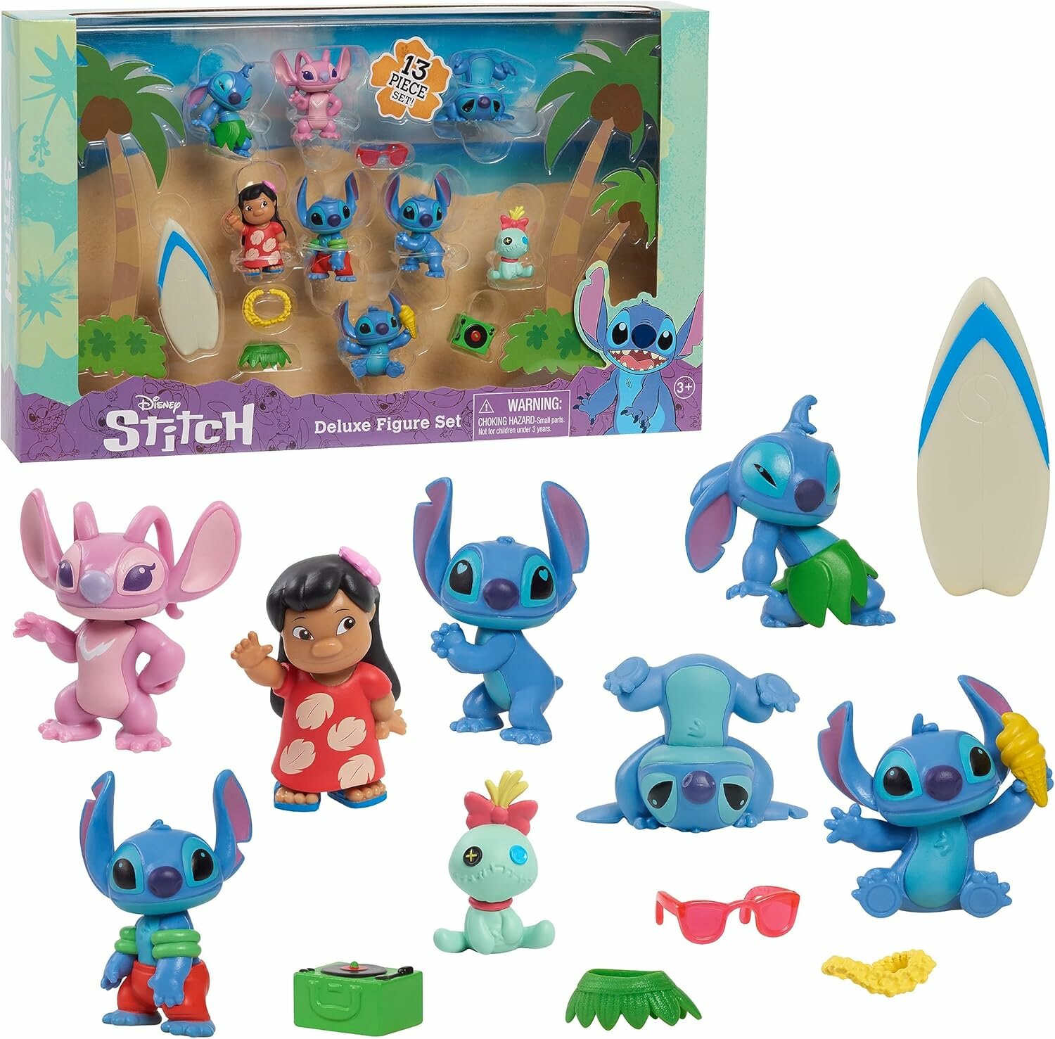 Фигурка Disney Lilo & Stitch Deluxe - Набор из 8 фигурок Лило и Стич - 46259