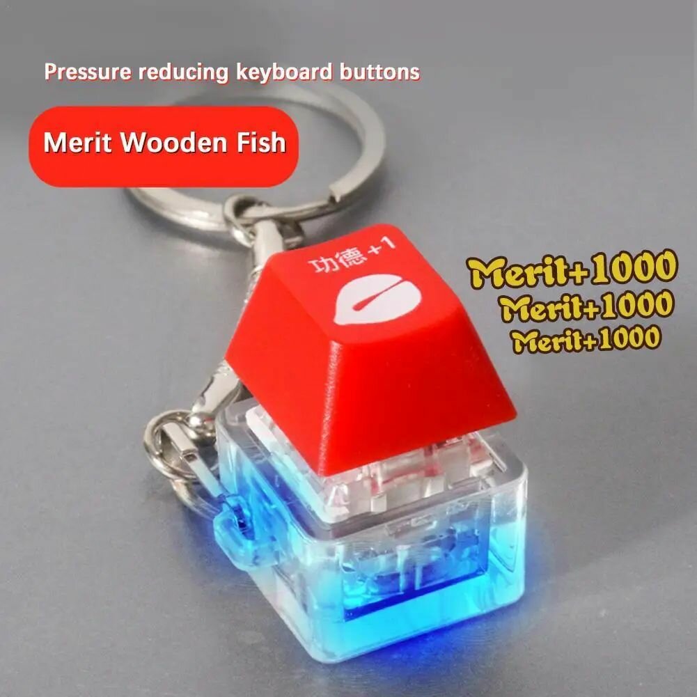 Merit keycap электронная деревянная рыбка антистрессовая игрушка