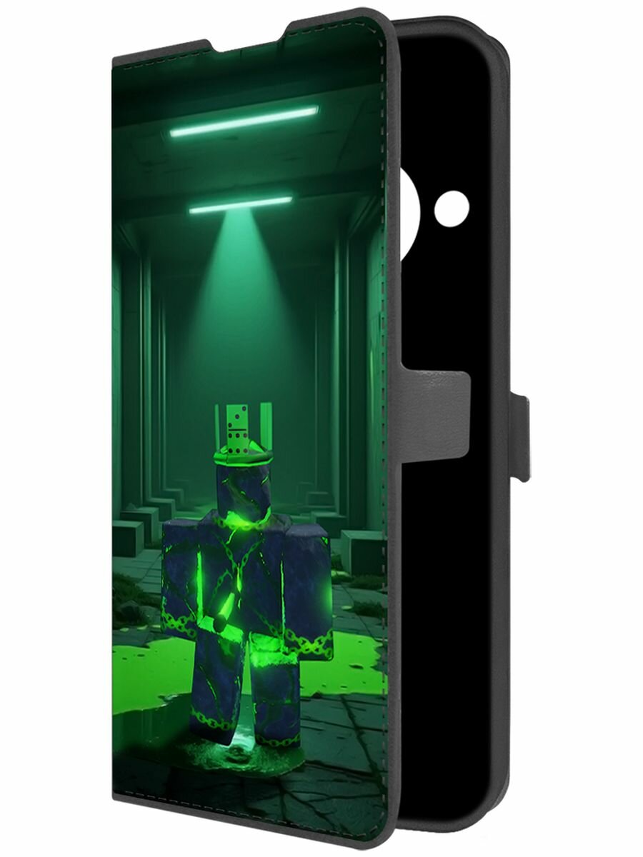 Чехол-книжка Krutoff Eco Book для Honor X9a Roblox-Форсакен 1x1x1x1 (Forsaken 1x1x1x1) (черный)
