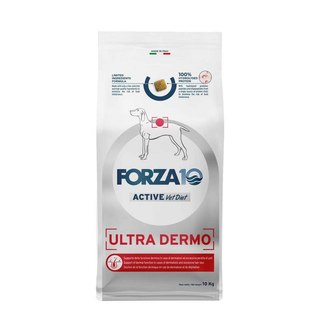 Сухой корм для собак Forza10 Active VetDiet Ultra Dermo, для поддержания функции кожи при дерматозах 10 кг