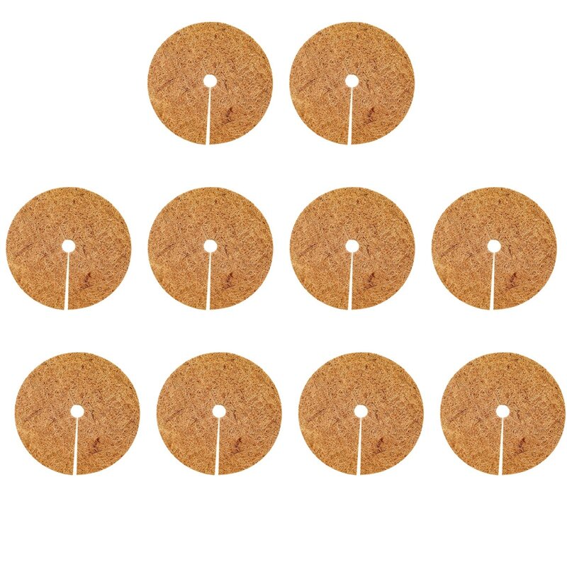 10 шт, круглый уличный садовый цветочный горшок для отеля, защита от сорняков, матрас, подкладка для подвесной корзины, коврик из кокосового волокна 40 см