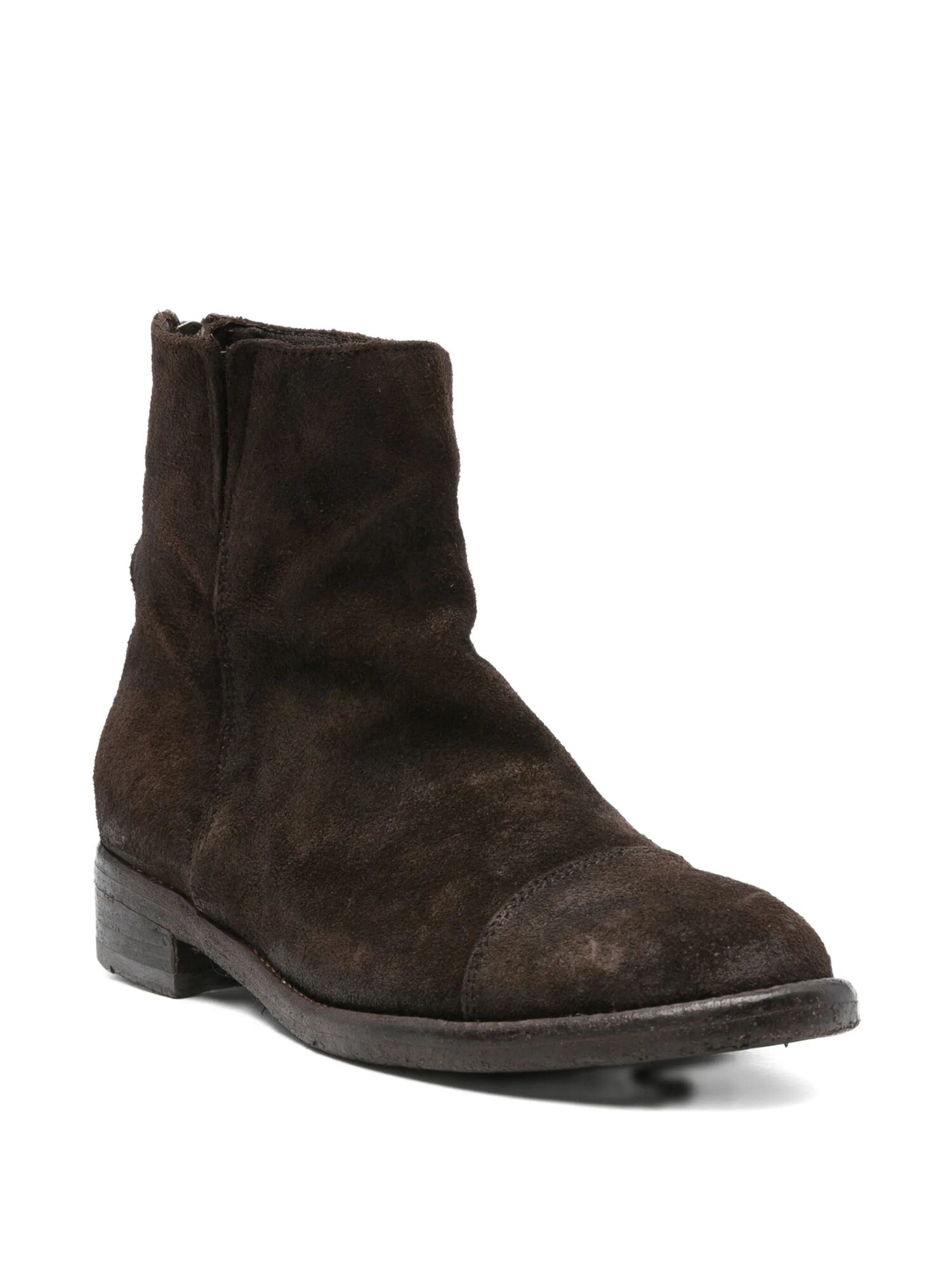 Ботинки KING TARTUFOLI Zip-detail suede boots, размер 36, коричневый — фото 1