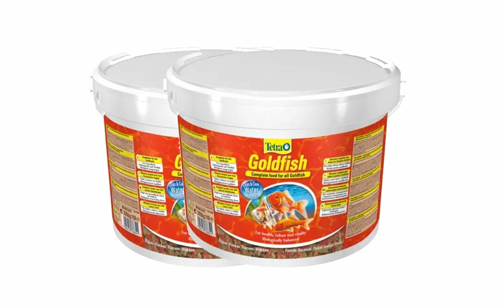 TetraGoldfish корм в хлопьях для всех видов золотых рыбок 10 л (ведро) х 2 шт.