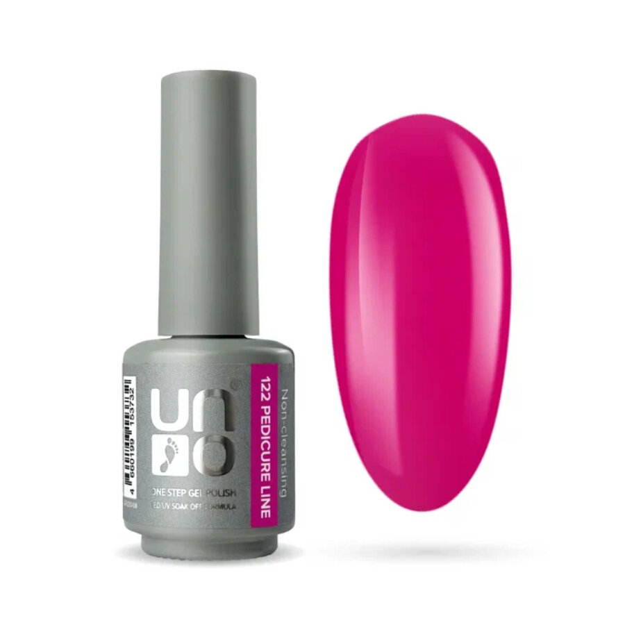 UNO, Гель-лак Pedicure Line, №122 - фуксия, 8 г
