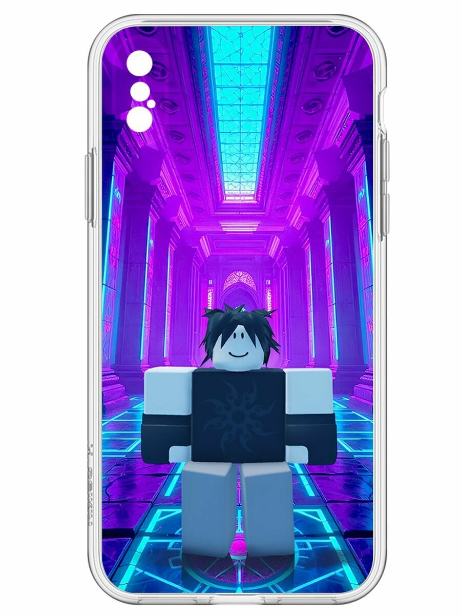 Чехол-накладка Krutoff Clear Case Roblox-Форсакен Ту Тайм (Forsaken Two Time) для iPhone X