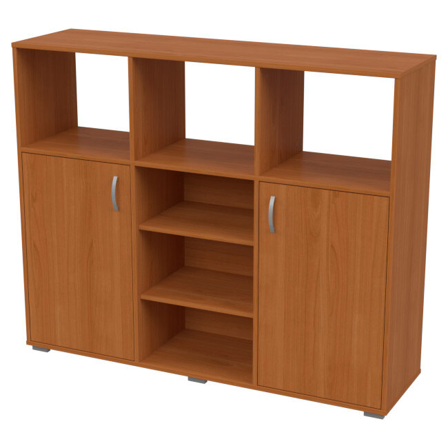 Стеллаж Меб-фф Стеллаж СБ-70/Д цвет Вишня Оксфорд 135/37/112