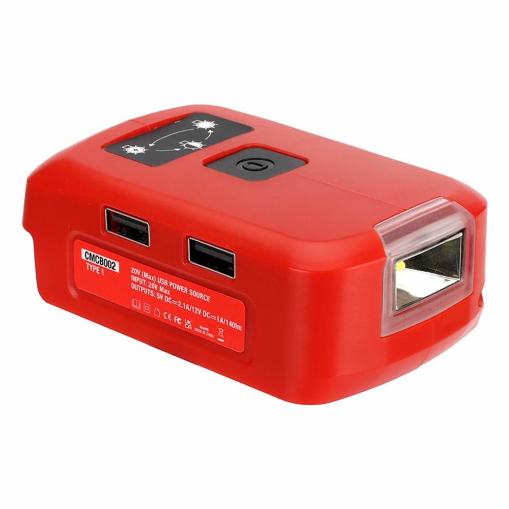 Зарядное устройство с адаптером для аккумулятора с двойным usb для источника питания аккумулятора craftsman v20 li-ion