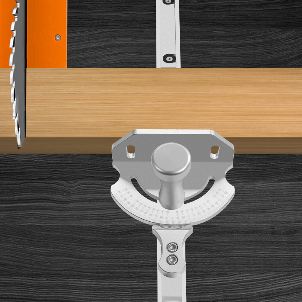 Линейка угловая нажимная для настольной пилы алюминиевая, быстрого позиционирования, с 27 упорами