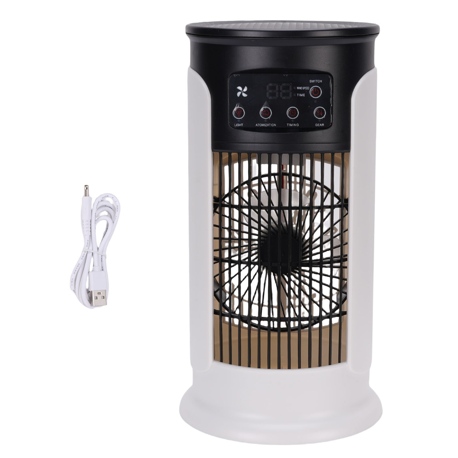 Портативный вентилятор кондиционера 300 мл резервуара для воды USB тихий 3 в 1 испарительный воздушный кулер с временем для настольного дома
