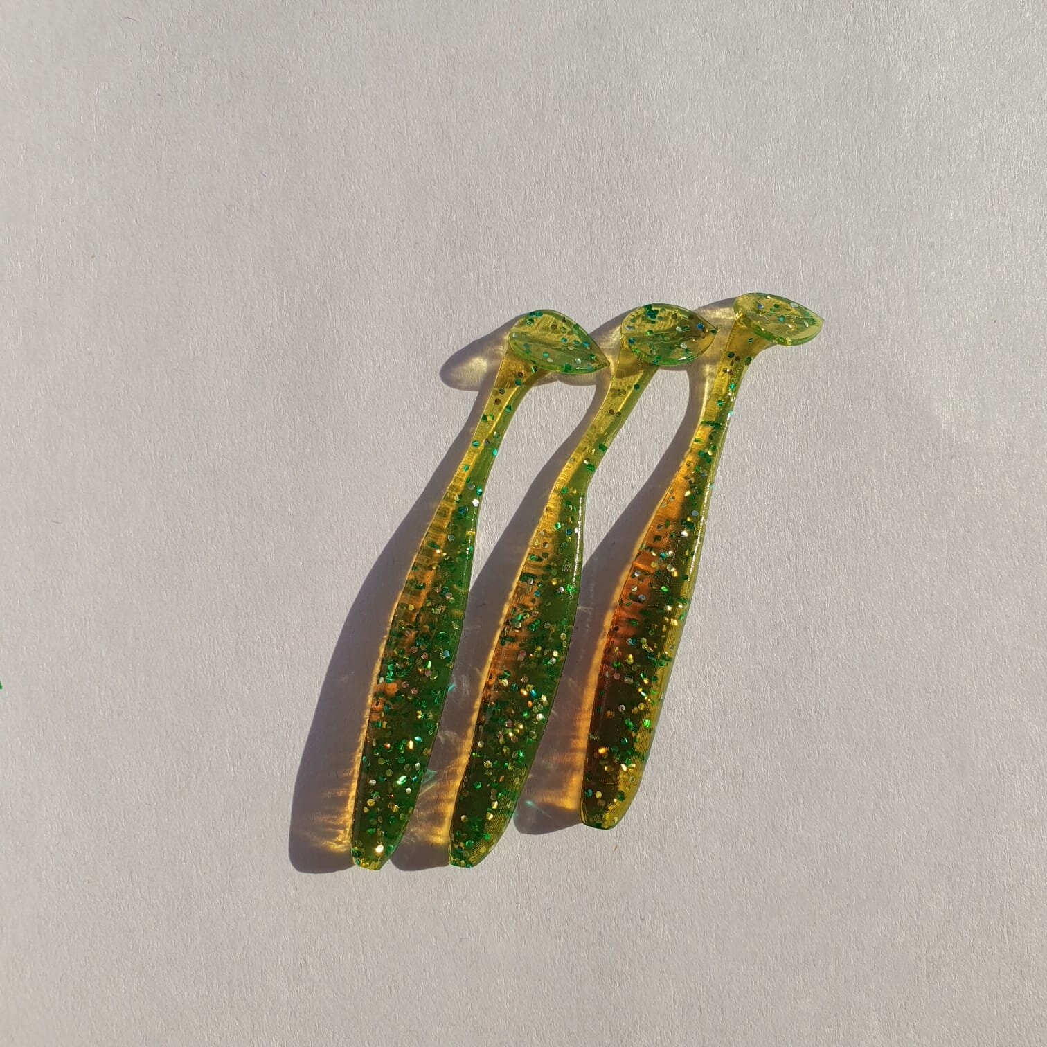 Силиконовая приманка SV KRD Fishing Vibrotail, 55мм, 8шт, с запахом креветки, плавающая