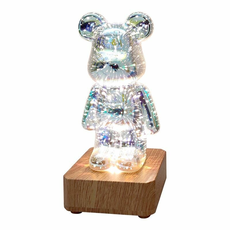 Ночник LED Bear 3 режима Цветной USB Стиль