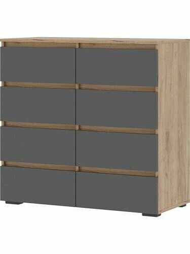 Комод в стиле лофт, современный дизайн, 8 ящиков, ЛДСП, 101х96х46 см, Хелен КМ 04
