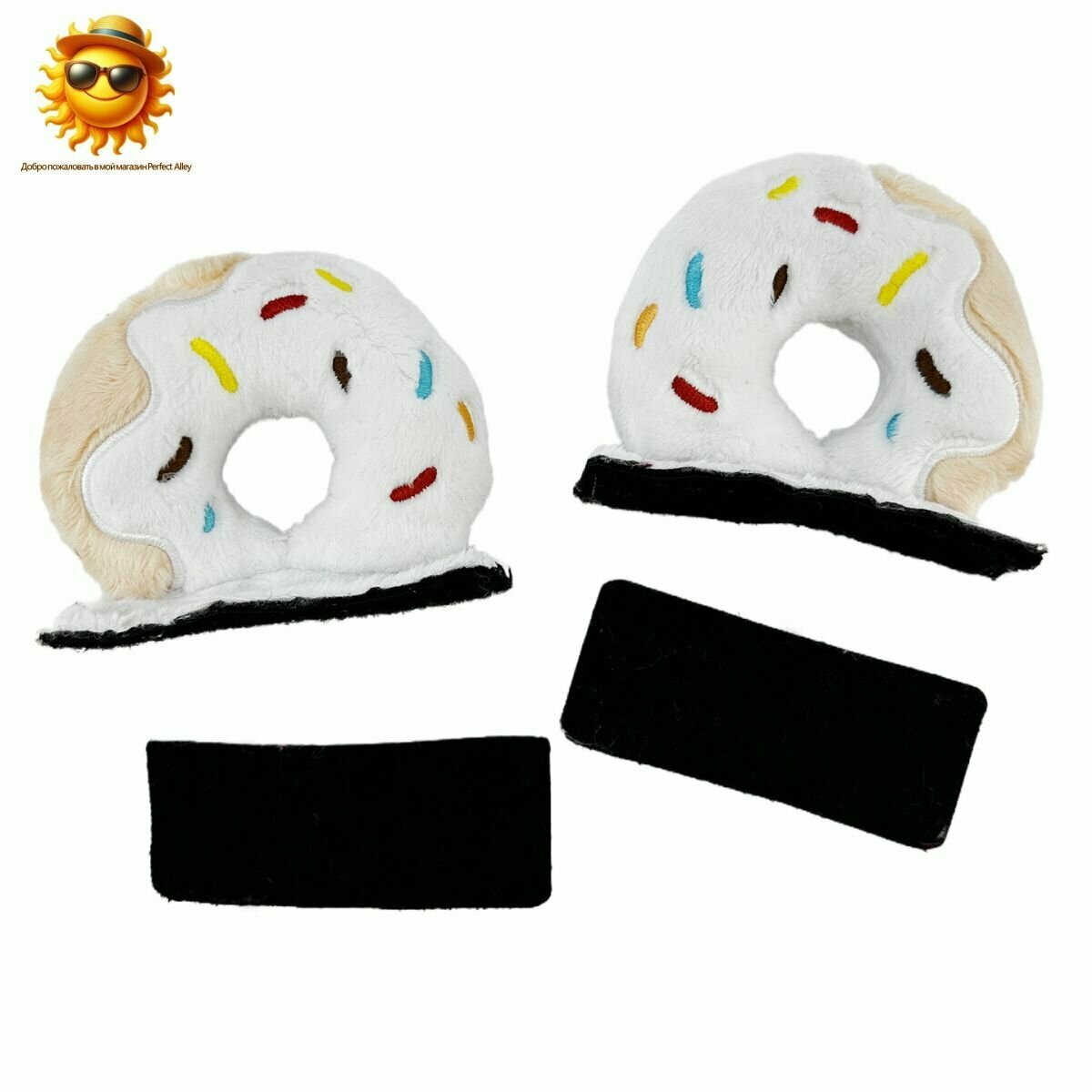 Чехол для горнолыжного шлема, Плюш, дизайн с ушками зайца, креативный, вязаный