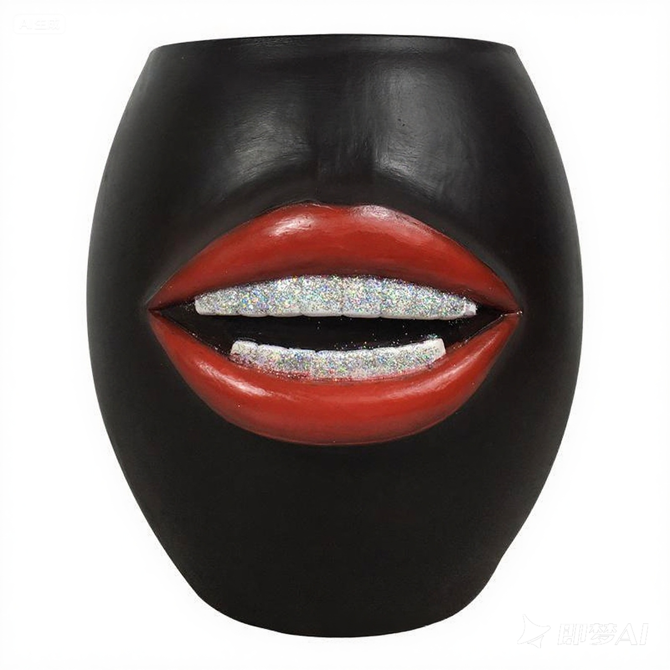 Горшок для цветов Creative Lips из смолы с блестящими зубами и красным ртом, уникальные художественные кашпо для суккулентов, декоративные современные цветочные горшки для рабочего стола, гостиной и комнатного сада.