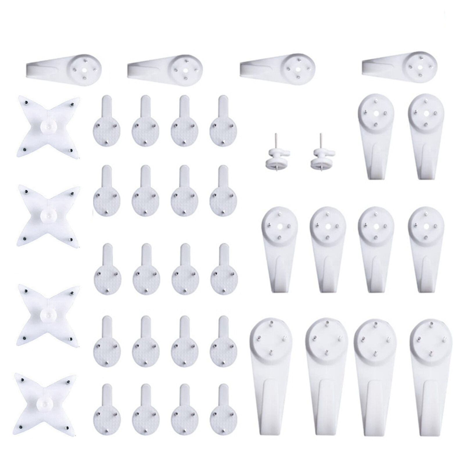 40Pcs Invisible Nail Screws Wall Hooks No Trace Picture Hangers Traceless Multi-function Art Painting Frame Hanger