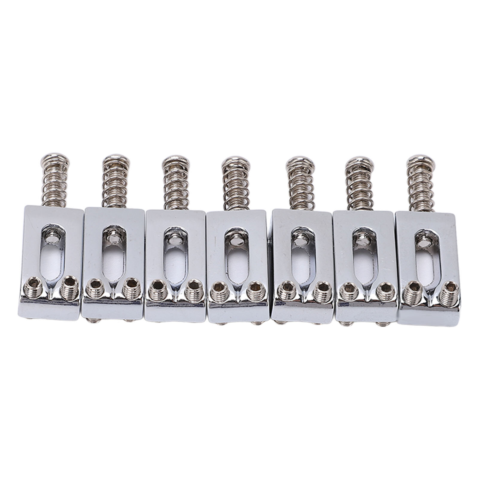 7 Pcs Electric Guitar Bridge Saddle Portable Replacement Metal Roller String for Musical Instrument