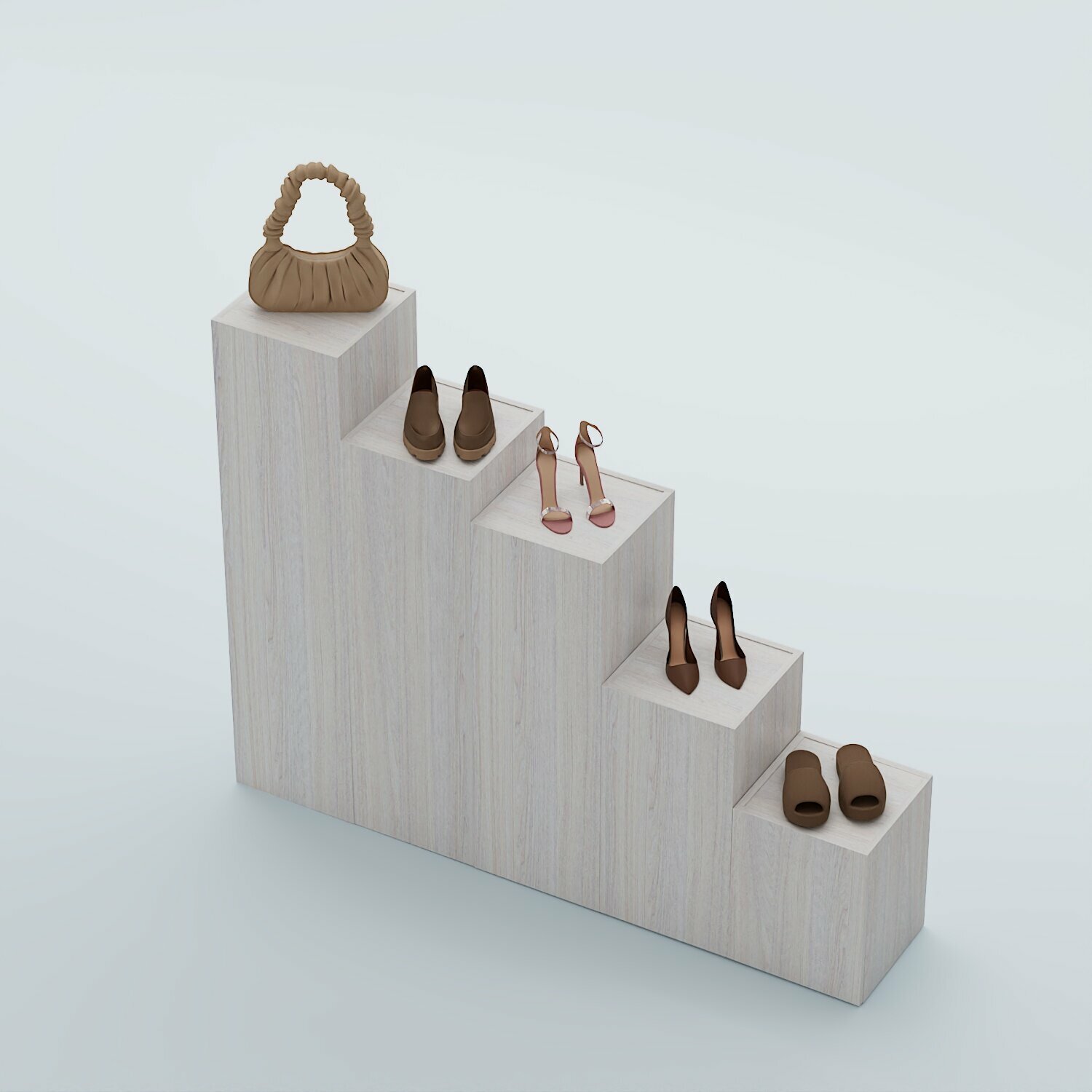 Демо-стенд Ступени-Лестница №4, Ясень Анкор светлый