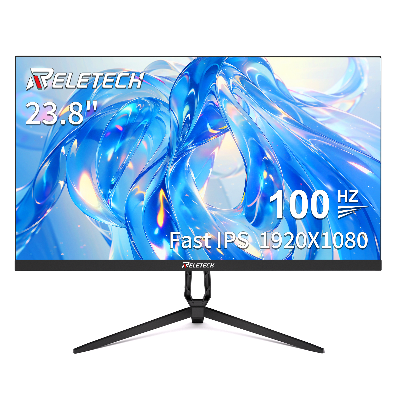 Монитор игровой Reletech 23.8 " 100 Гц, Fast-IPS, 1920x1080, HDMI+VGA, защита глаз, для компьютера, R23 Pulse