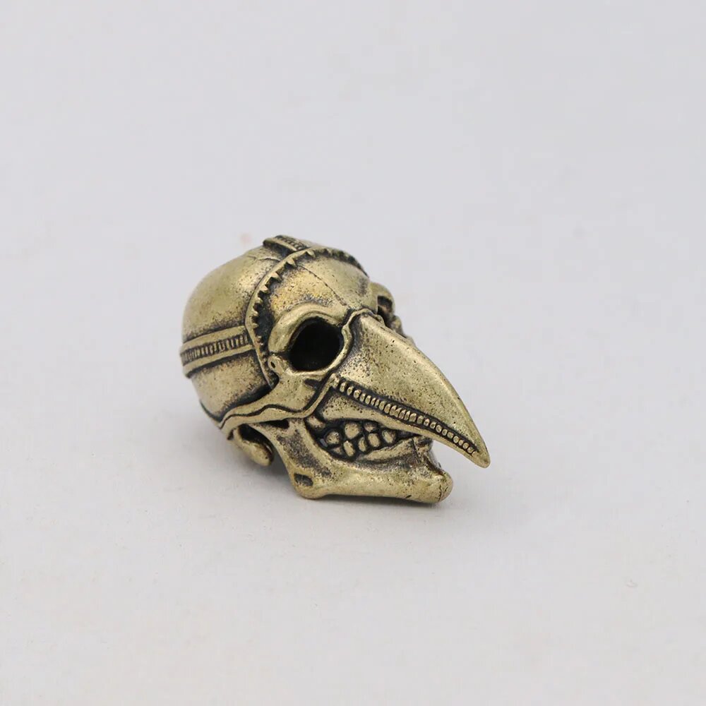 Подвеска на шнурок Птичий череп, Retro Brass