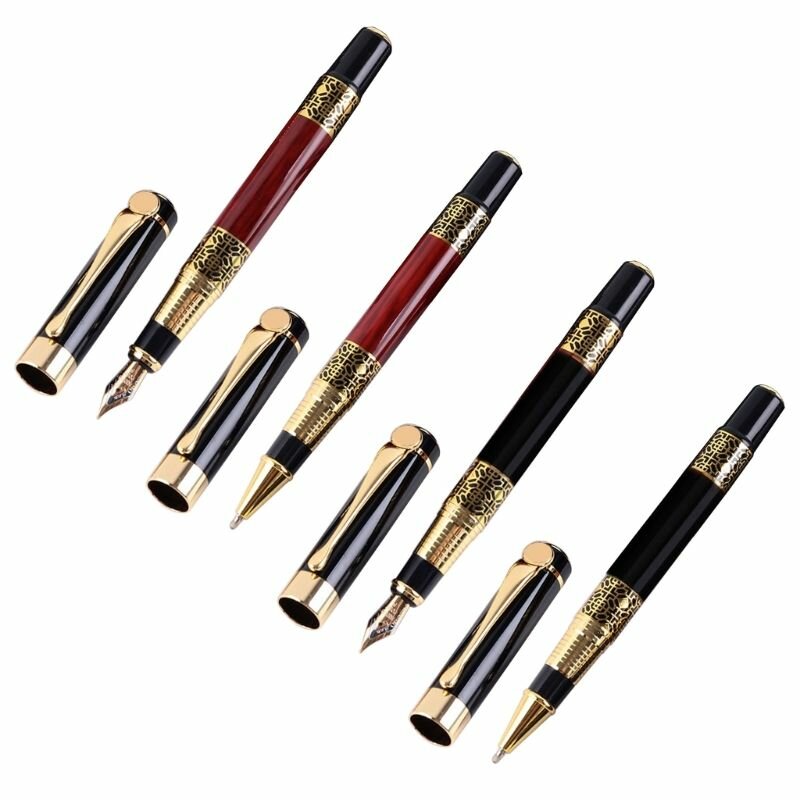 Ретро-металлическая ручка для подписи под дерево с зернистостью-wood grain pen винтажный стиль текстура дерева металлический корпус для автографов