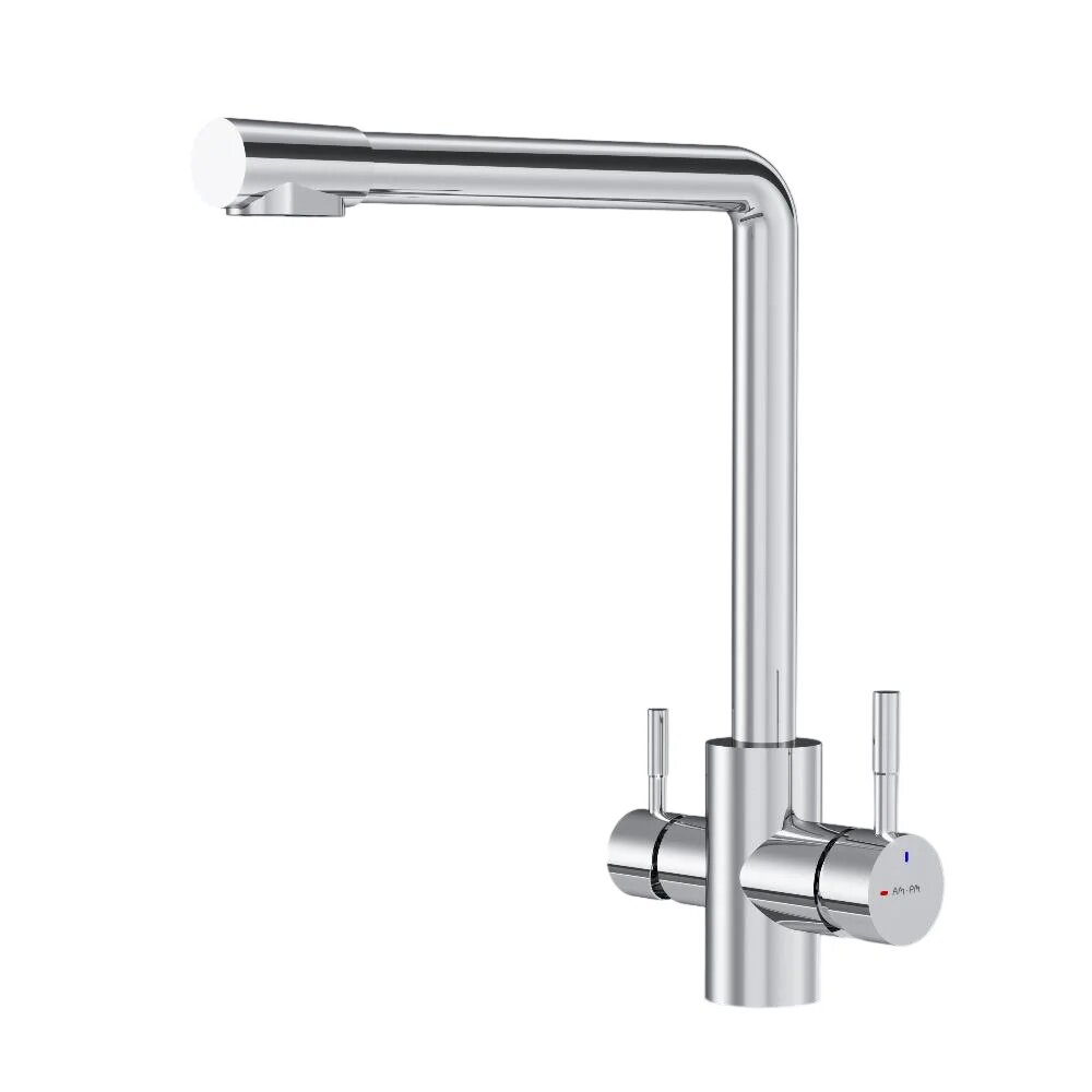 Смеситель для кухни AM.PM X-Joy S F85B05700 с краном для питьевой воды, с поворотным изливом, хром, глянцевый, однорычажный, нержавеющая сталь, с керамическим картриджем