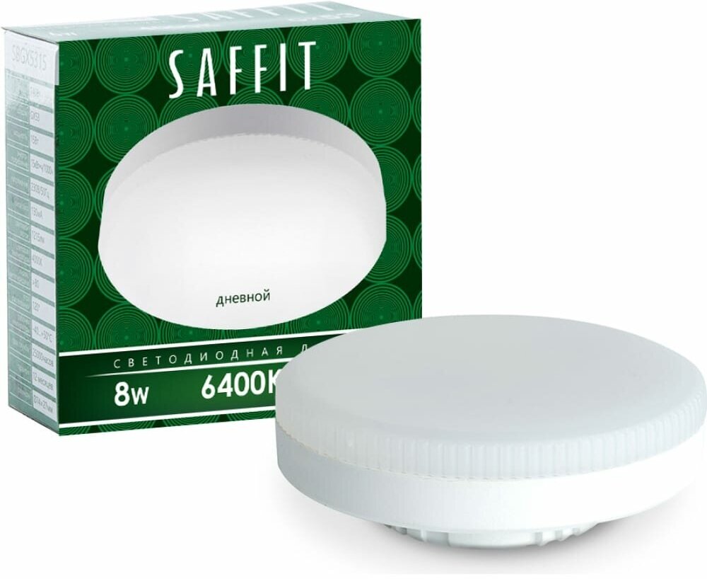Светодиодная лампа SAFFIT SBGX5308 GX53 8W 6400K 55187