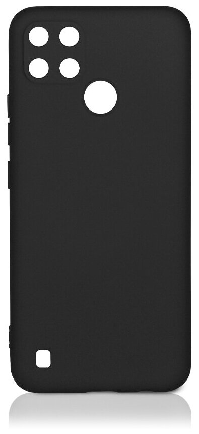 Силиконовый чехол с микрофиброй для Realme C21Y DF rmOriginal-16 черный
